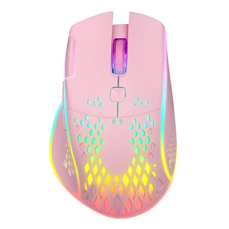 Mouse de gaming wireless, Cu buton de dublu clic si lumina LED colorata ...
