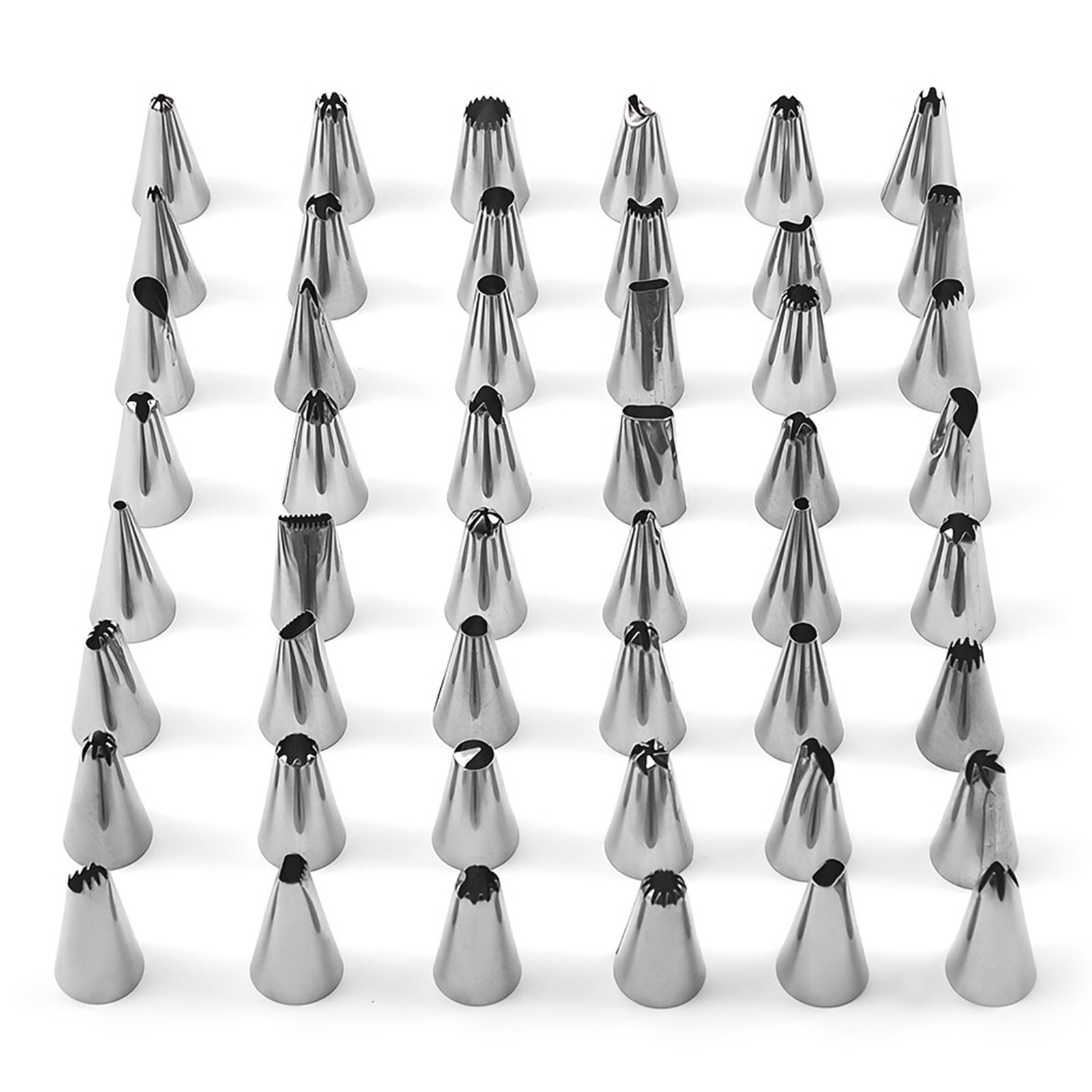 Set ornare prajituri, Zggzerg, Silicon/Inox/Plastic, Cu 48 de tipuri diferite de duze de ...