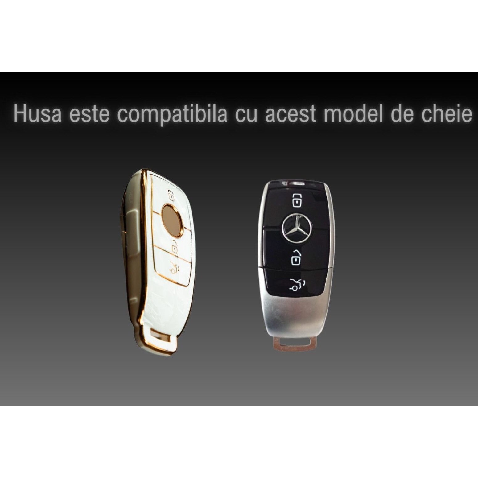 Husa de protectie Luxury Line pentru cheie auto Mercedes-Benz A-Class ...