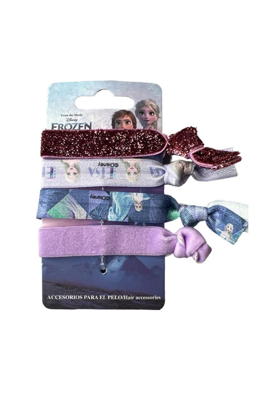 Set 4 elastice de par Frozen, Anna si Elsa Mov - eMAG.ro