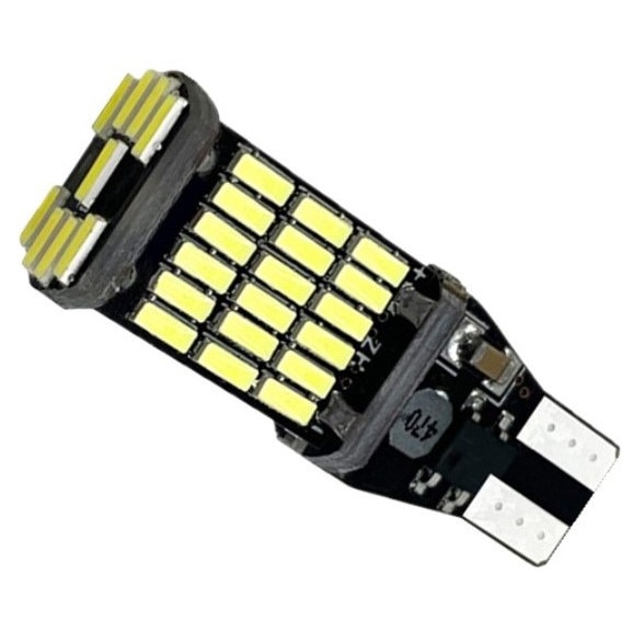 Bec LED T15 W16W, 45 SMD 4014, 12-24V, CanBus, Radus, fara eroare bec ...