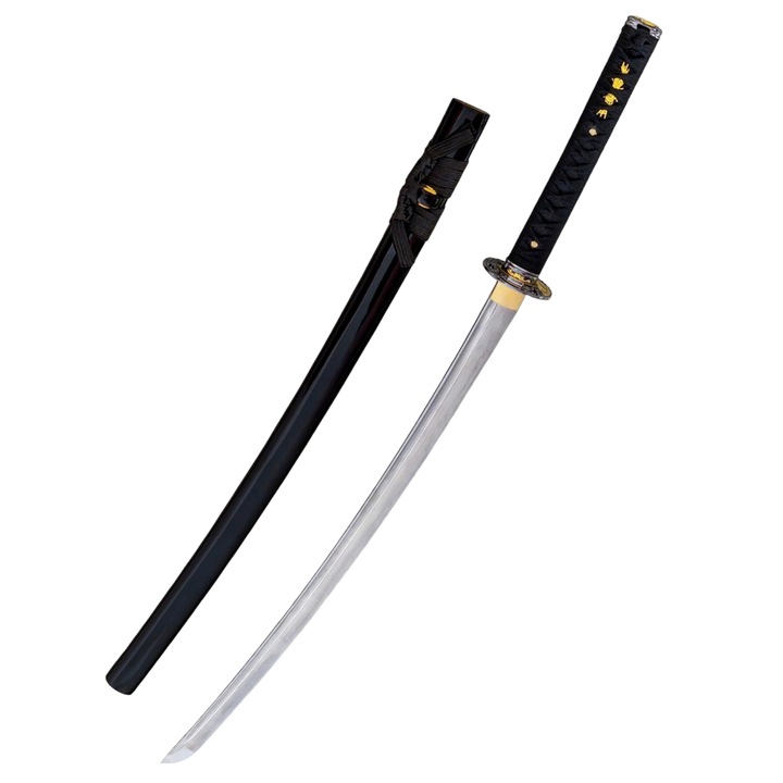 Sabie de Samurai pentru Antrenament, cu Teaca, Decorativa, Otel Damasc ...