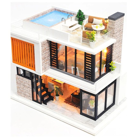 Casuta de papusi miniatura DIY Singapore modern, Habarri, Accesorii ...