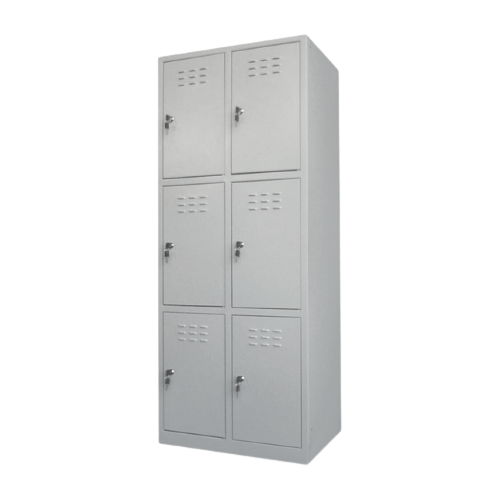 Dulap vestiar metalic 2 coloane 6 usi mici - eMAG.ro