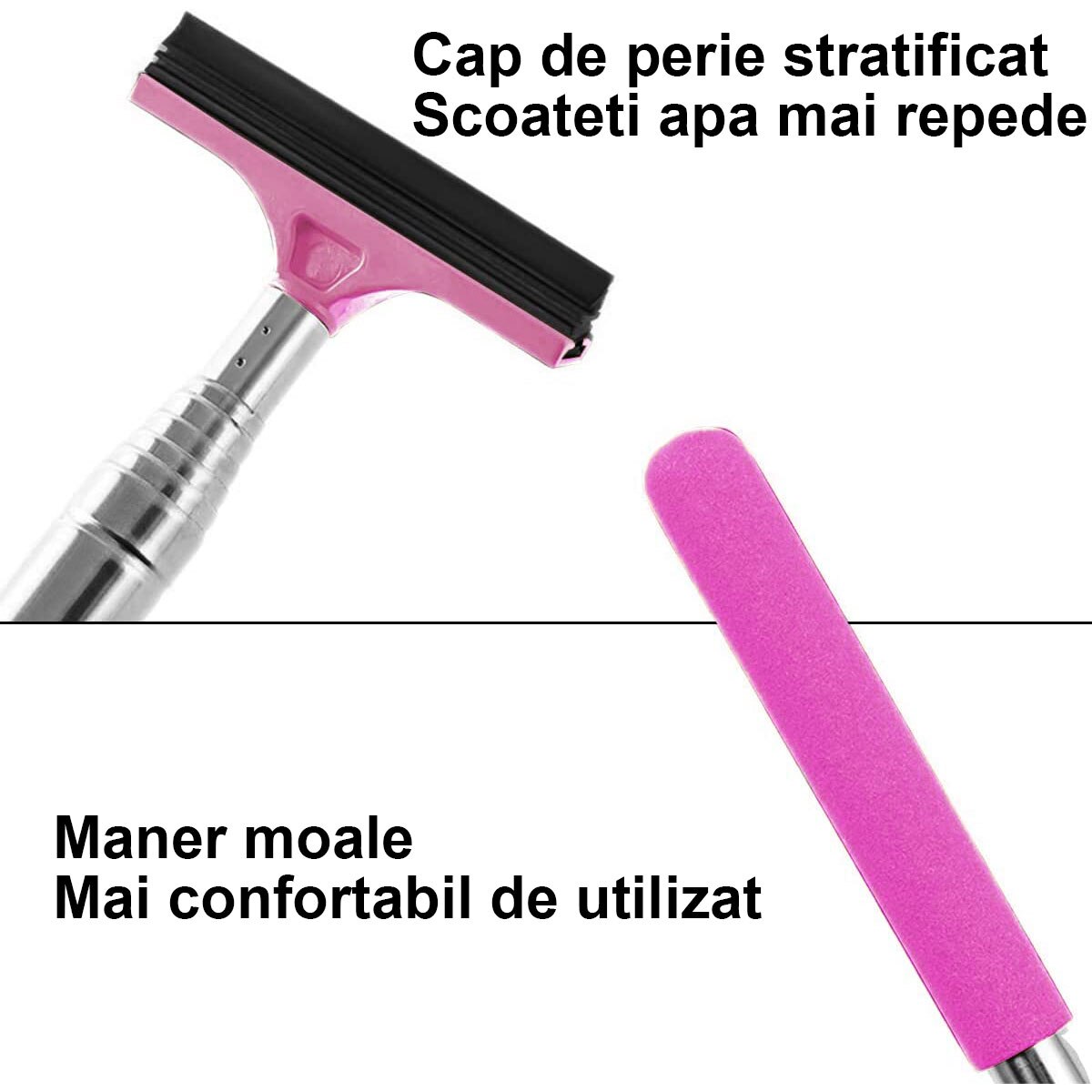 Racleta profesionala, Vaxiuja, Otel inoxidabil / Cauciuc, 6.5 x 21.2 CM ...