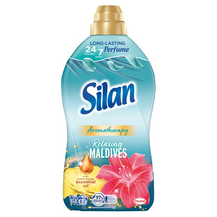 Silan Aromatherapy Relaxing Maldives öblítő, 62 mosás, 1364ml - eMAG.hu