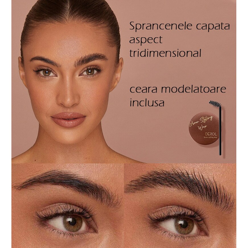 Kit pentru sprancene 03-Maro, Ceara de Fixare, 20 Sabloane Sprancene, 2 ...