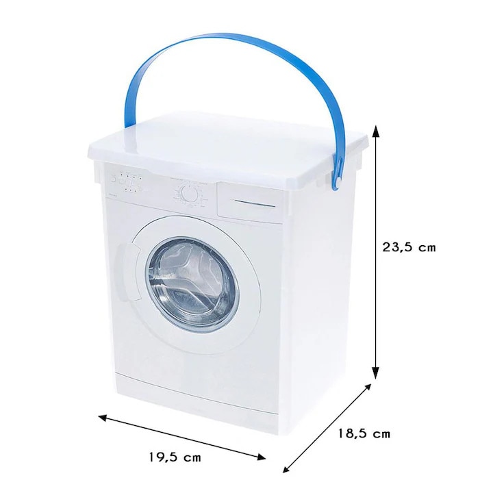 Recipient pentru detergent, Bathroom Solutions, Plastic, 5L, Alb - eMAG.ro