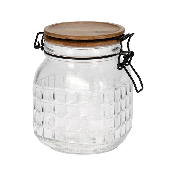 Borcan de sticla cu capac, Excellent Housewear, 1100 ml - eMAG.ro