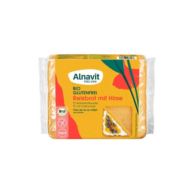 Paine cu Orez si Mei Fara Gluten Bio 375 grame Alnavit - eMAG.ro