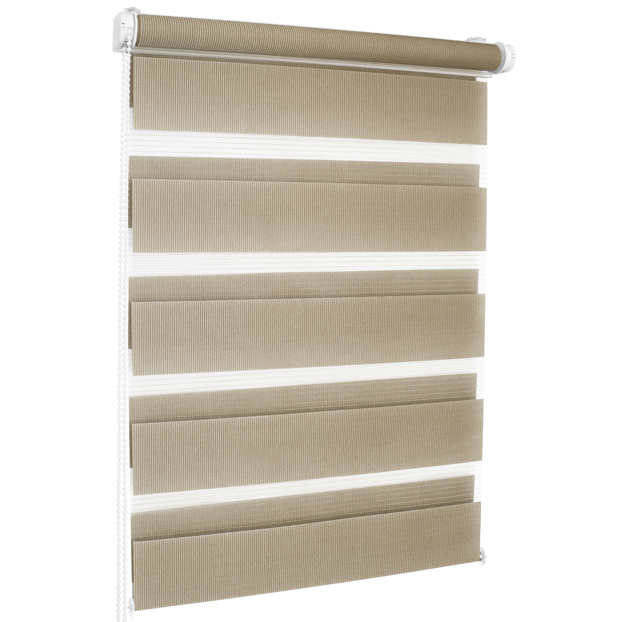 Roleta textila, Clasica, Zi si Noapte, P+R, 62 cm x 150 cm, maro ...