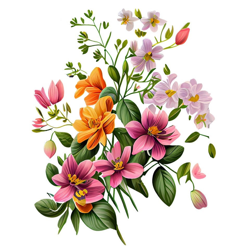 Sticker decorativ, Flori, Multicolor, 80 cm, 1216STK-10 - eMAG.ro