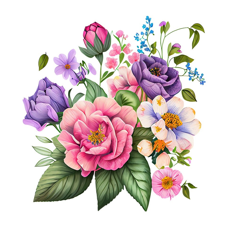 Sticker decorativ, Flori, Multicolor, 64 cm, 1216STK-6 - eMAG.ro