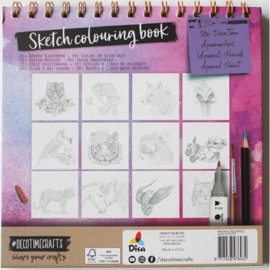 Carte de schite si colorat, Decotime, Animale - eMAG.ro