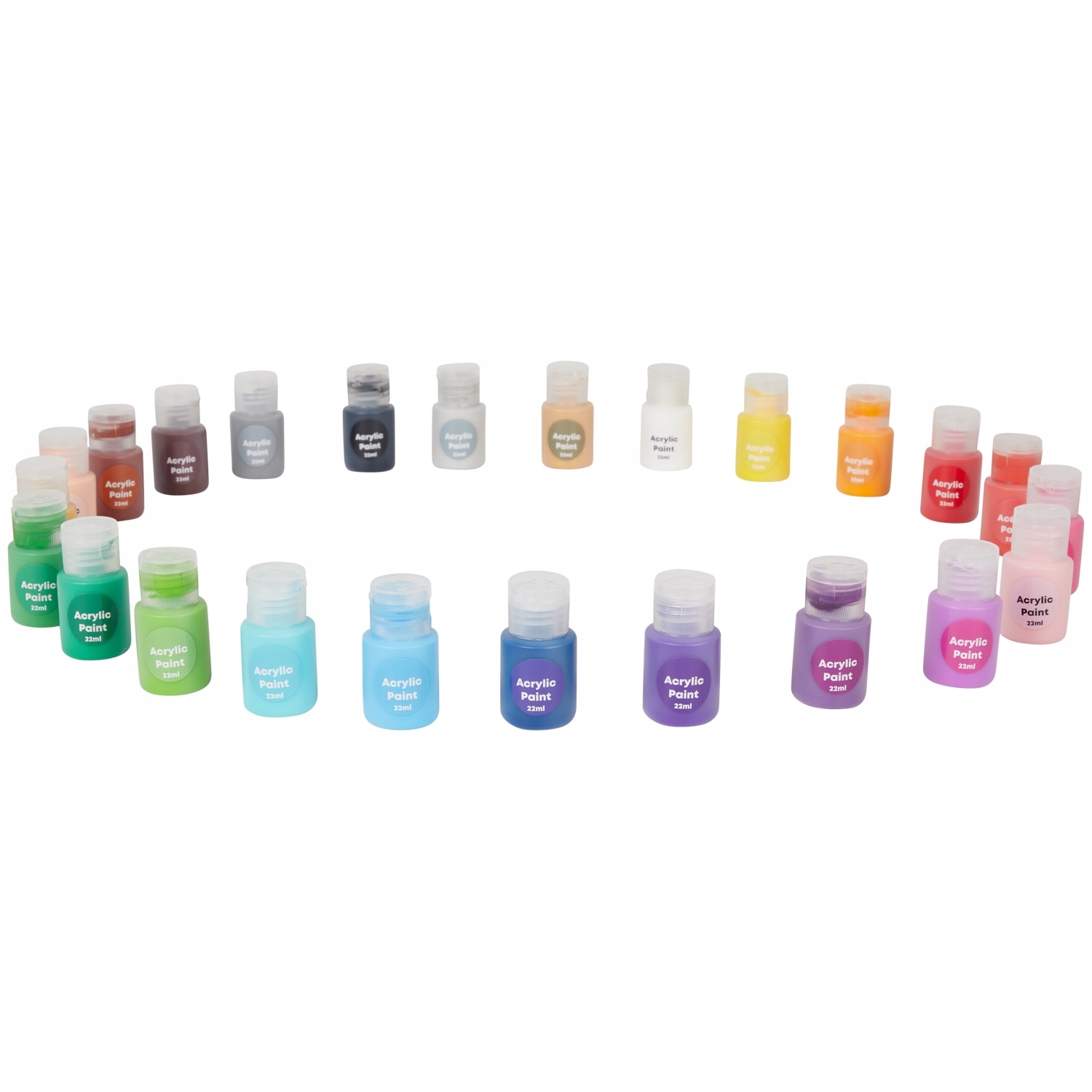 Set de 24 vopsele acrilice, Avec, 22 ml, Multicolor - eMAG.ro