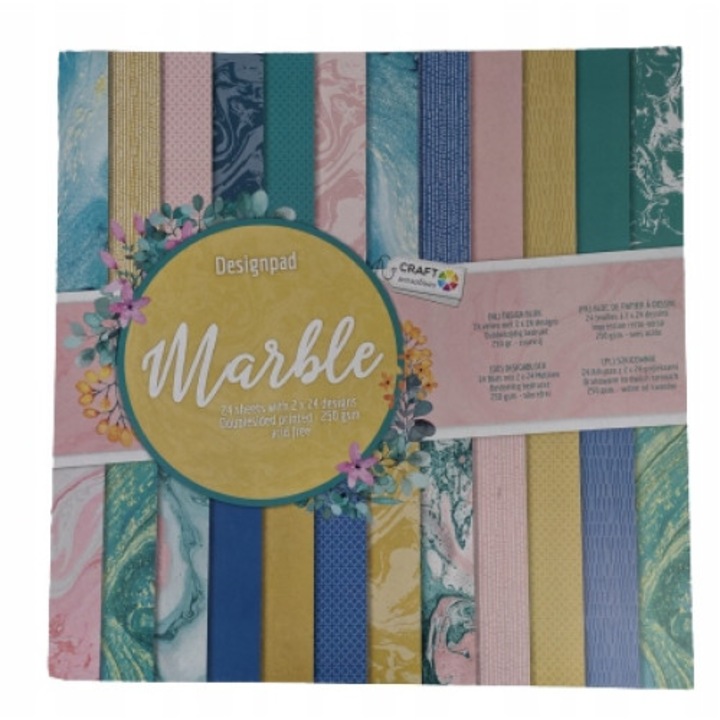 Set de 24 de foi cu modele, Craft Sensations, 30 x 30 cm, Multicolor ...