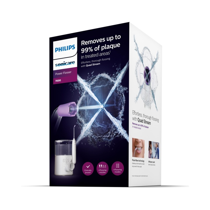 Irigator bucal Philips Sonicare Power Flosser 7000 HX3911/40 ...