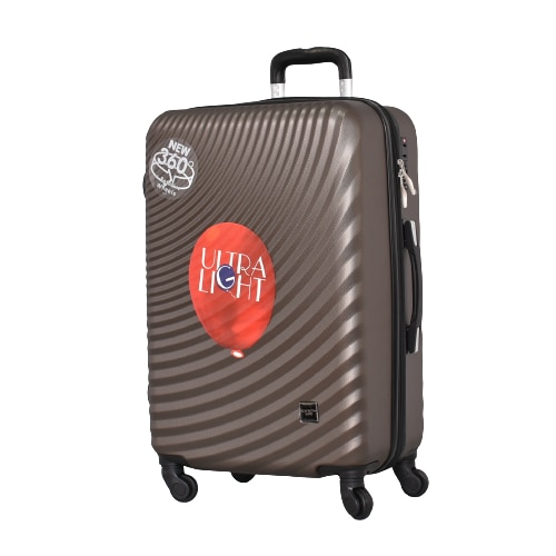 Set valize, Perfect line, ABS, 77 x 31 x 50 cm, Extender, Maro, 3 piese ...