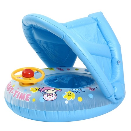 Colac baie gonflabil, cu protectie solara si suport tip chilotel ...