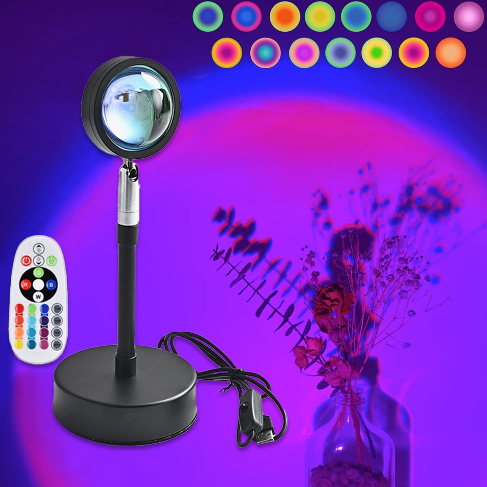 Proiector cu lampa, LED, USB, 16 culori, Negru - eMAG.ro