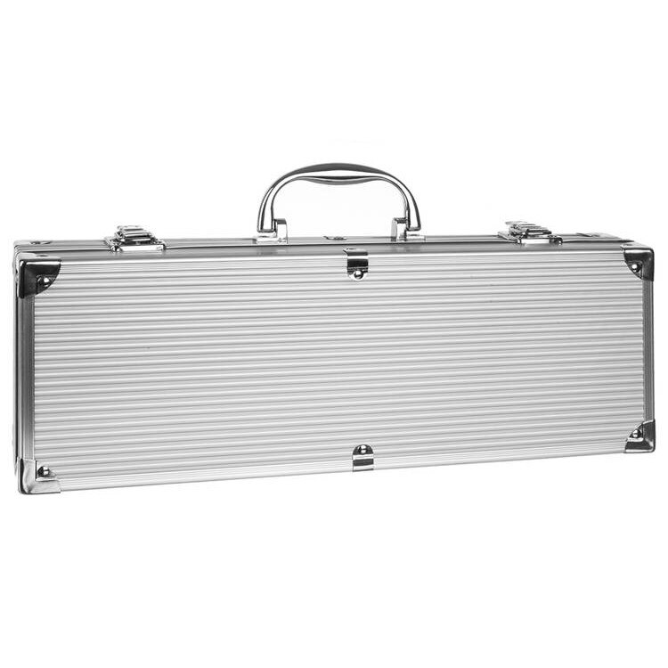 Set 5 ustensile Gratar "LikeSmart Barbeque Set", Valiza Aluminiu ...