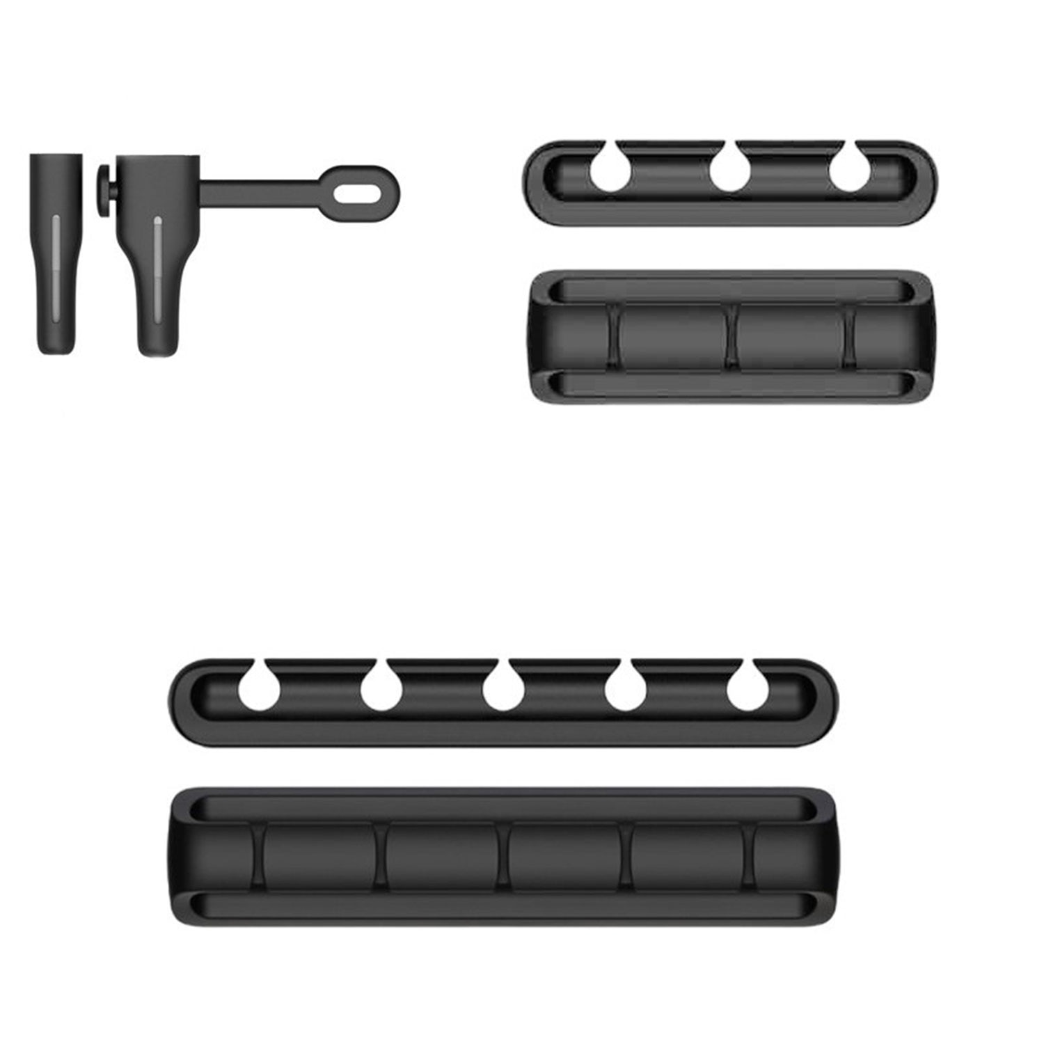 Set 2 organizatoare si 2 protectii cabluri, Tzachebot, din silicon cu ...