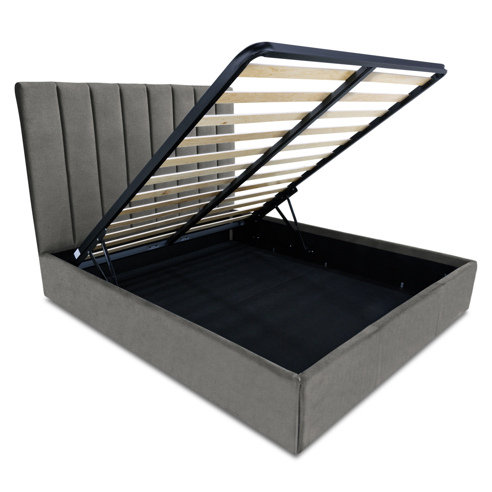 Pat Tapitat Rabatabil cu Lada Depozitare, 160x200 cm, ELI Promo, Dolce ...