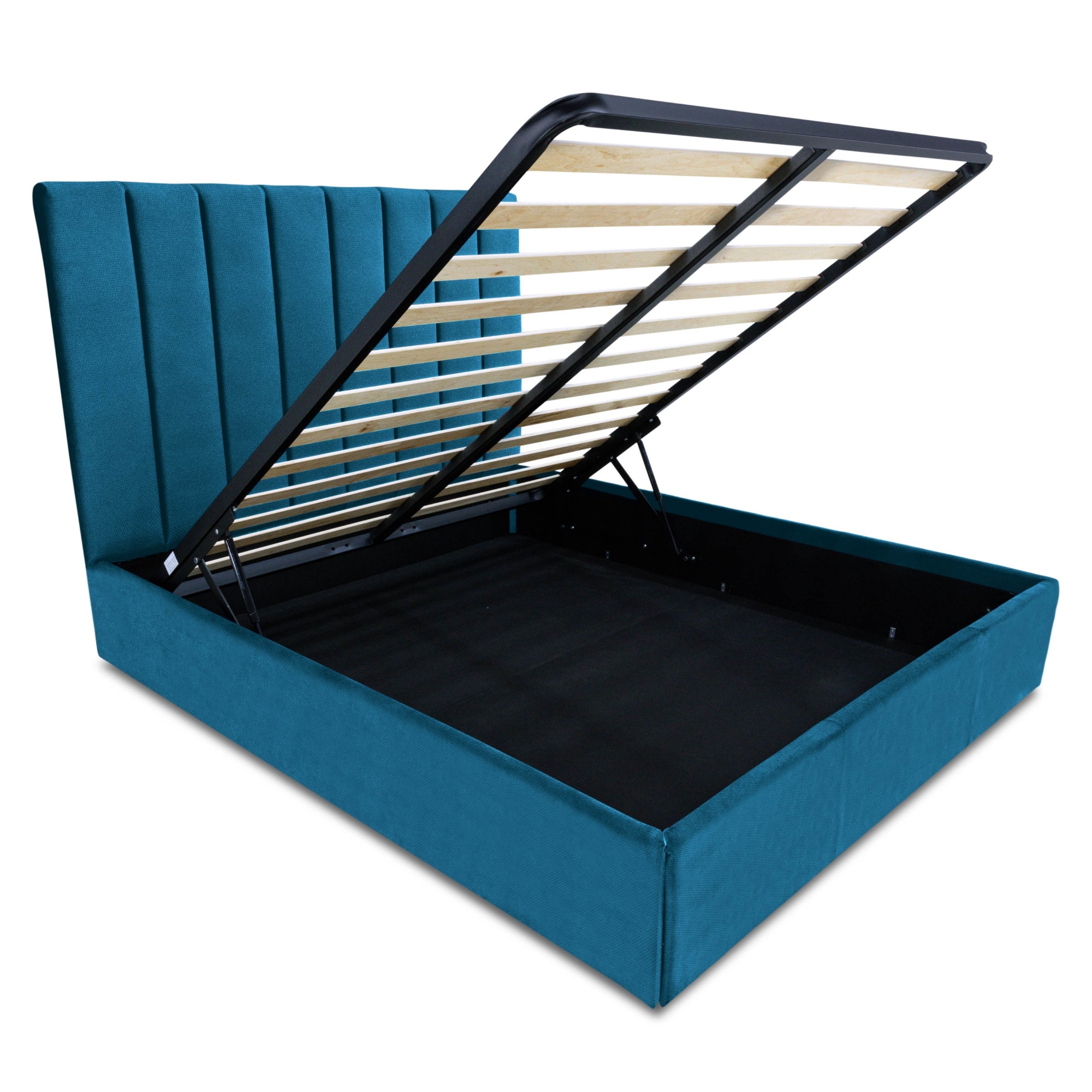 Pat Tapitat Rabatabil cu Lada Depozitare, 120x200 cm, ELI Promo, Dolce ...