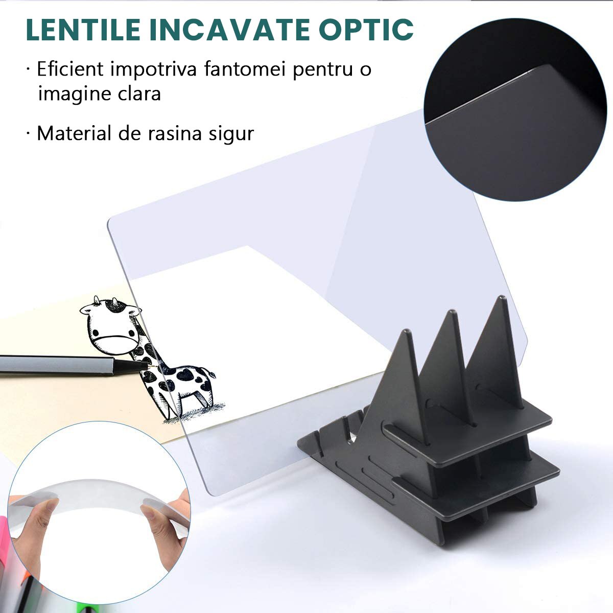 Proiector optic pentru mobil/ tableta, Vaxiuja, copiere desene si ...