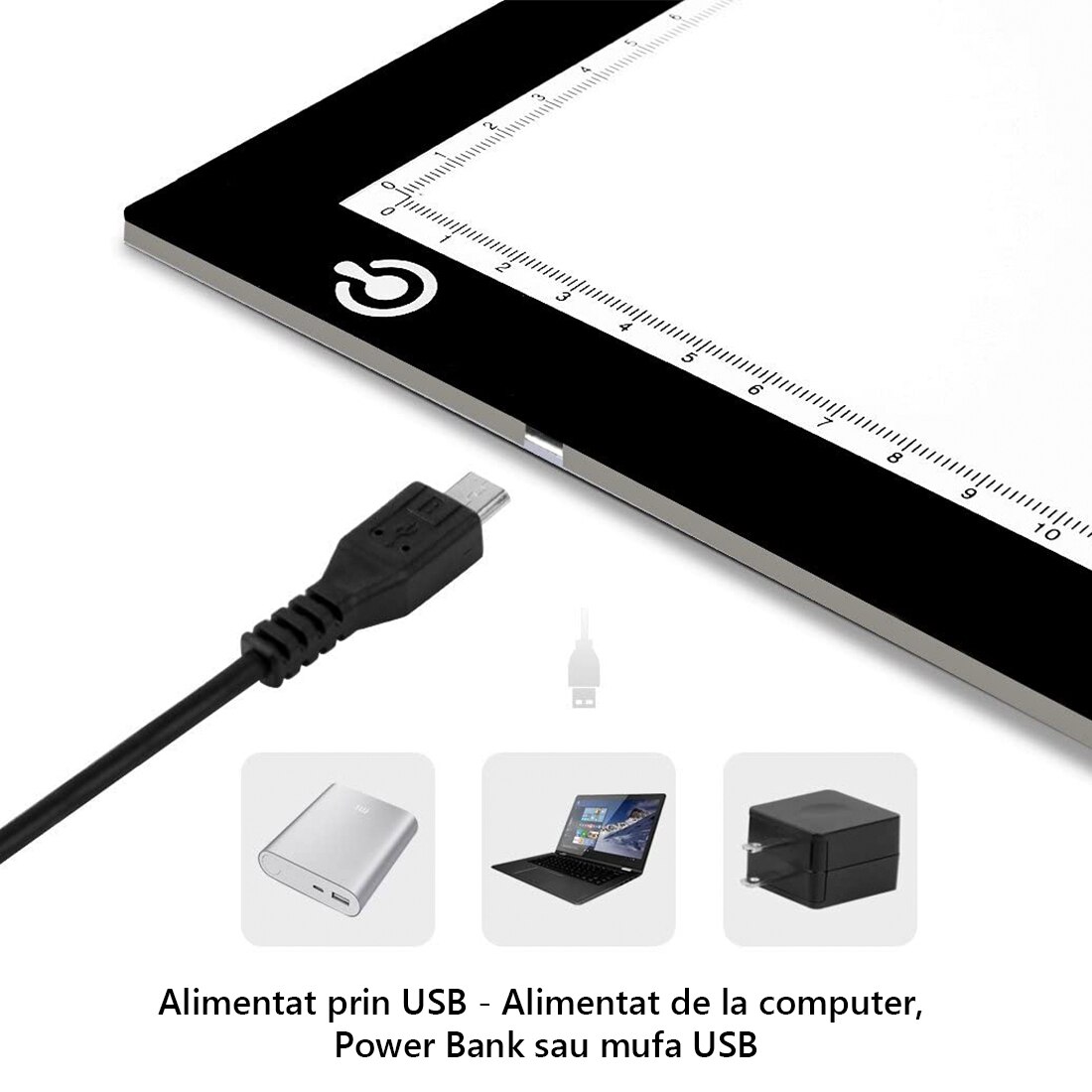 Tableta grafica A4, Vaxiuja, USB, LED, Luminozitatea Reglabila, pentru ...