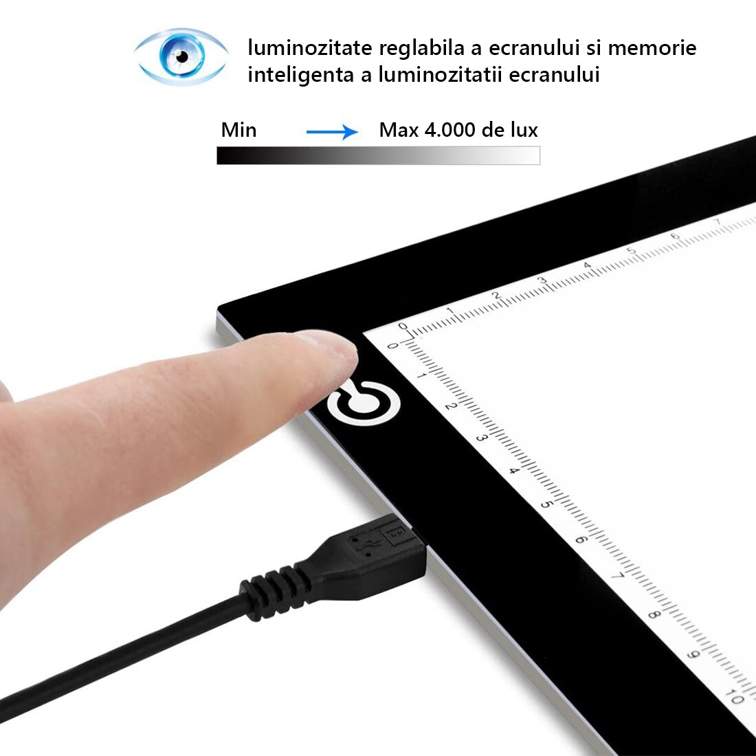 LED grafikus tábla A4, Vaxiuja, USB, fekete - eMAG.hu