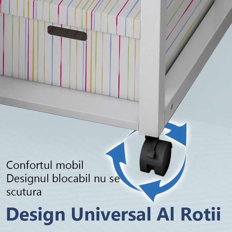 Birou mobil cu inaltime reglabila, Sundiguer, MDF, 80x40x68/85cm, Alb ...