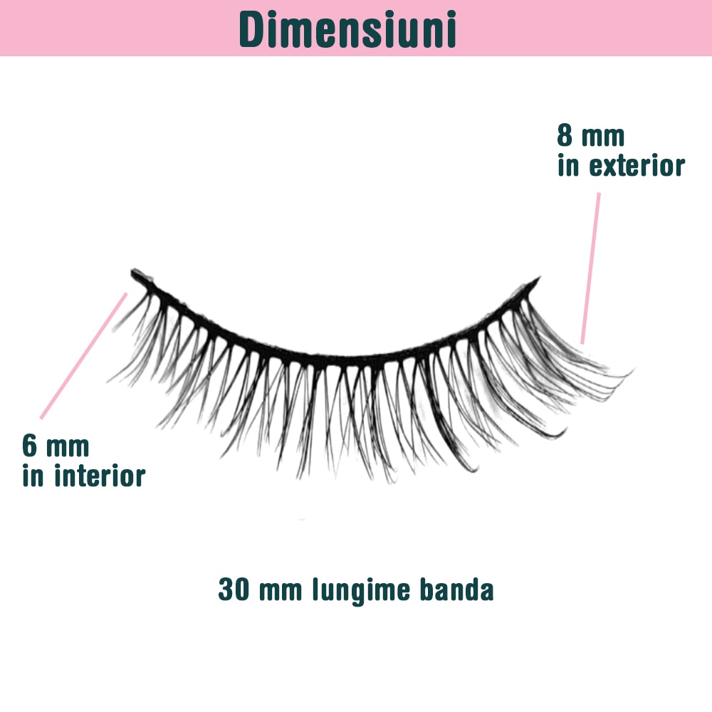 Set 10 Perechi Gene False si Adeziv, aspect natural, reutilizabile ...
