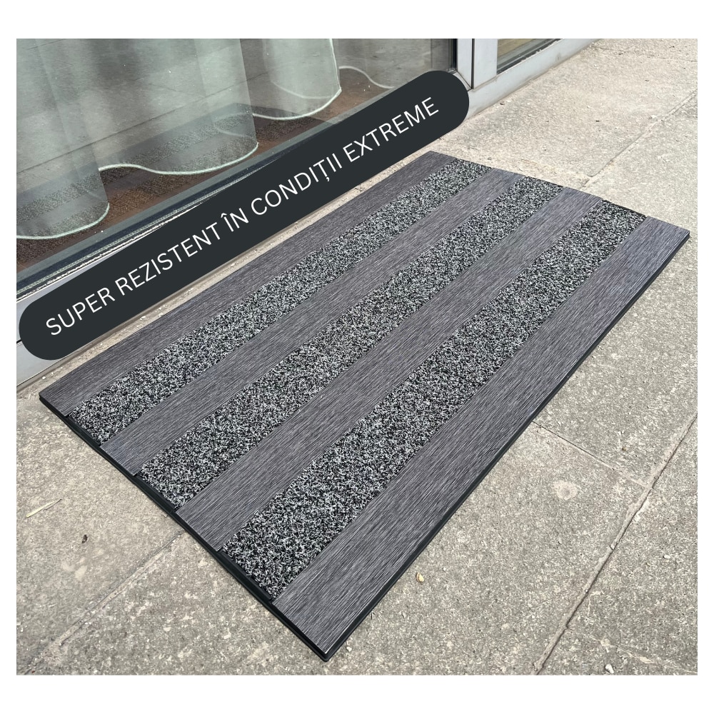 Covoras intrare modern, cauciuc si polietilena, foarte rezistent, DM 07 ...