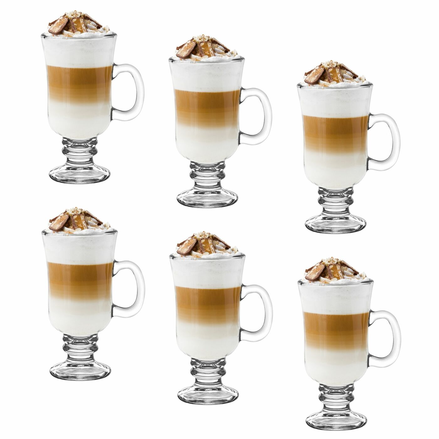 Set 6 pahare de cafea Latte Irish Coffee 200 ml, 14,5 cm, Sticla - eMAG.ro