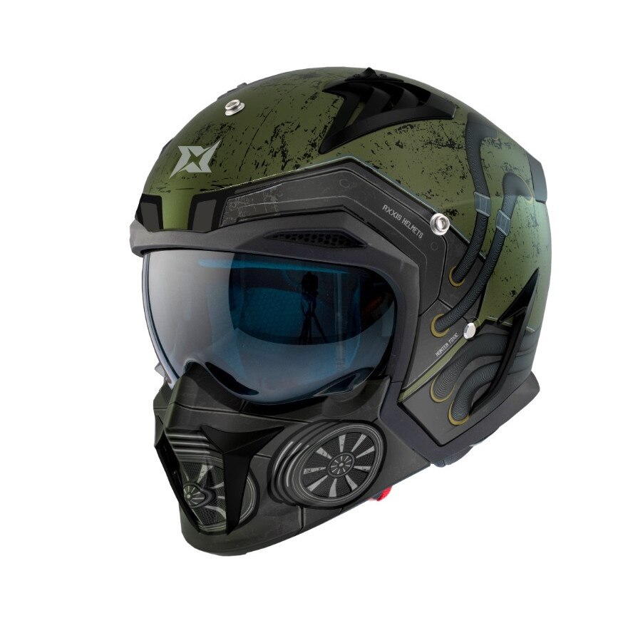Mt helmets Axxis Hunter sisak beépített szemüveggel, levehető ...