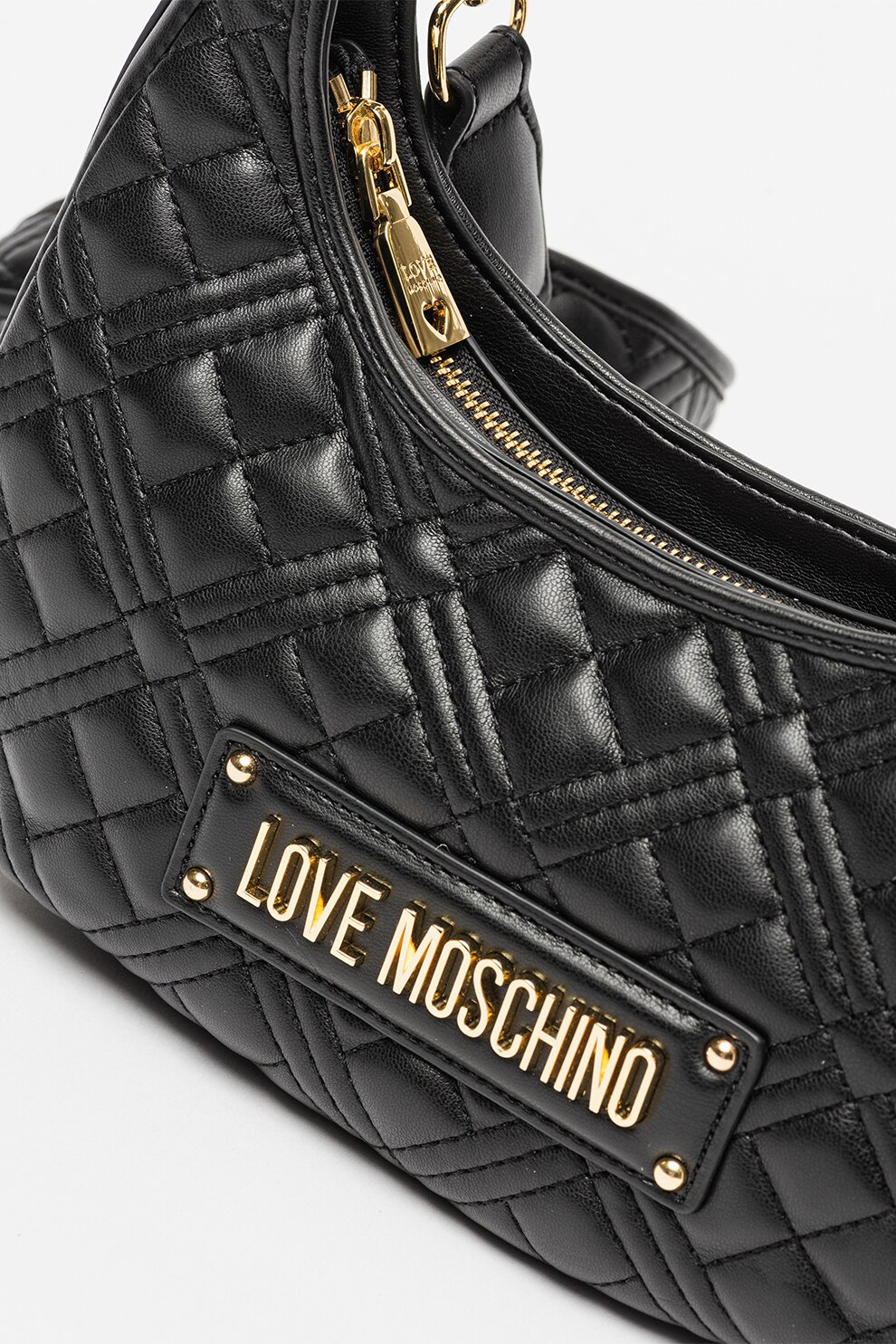Love Moschino, Geanta matlasata din piele ecologica cu bareta de umar ...