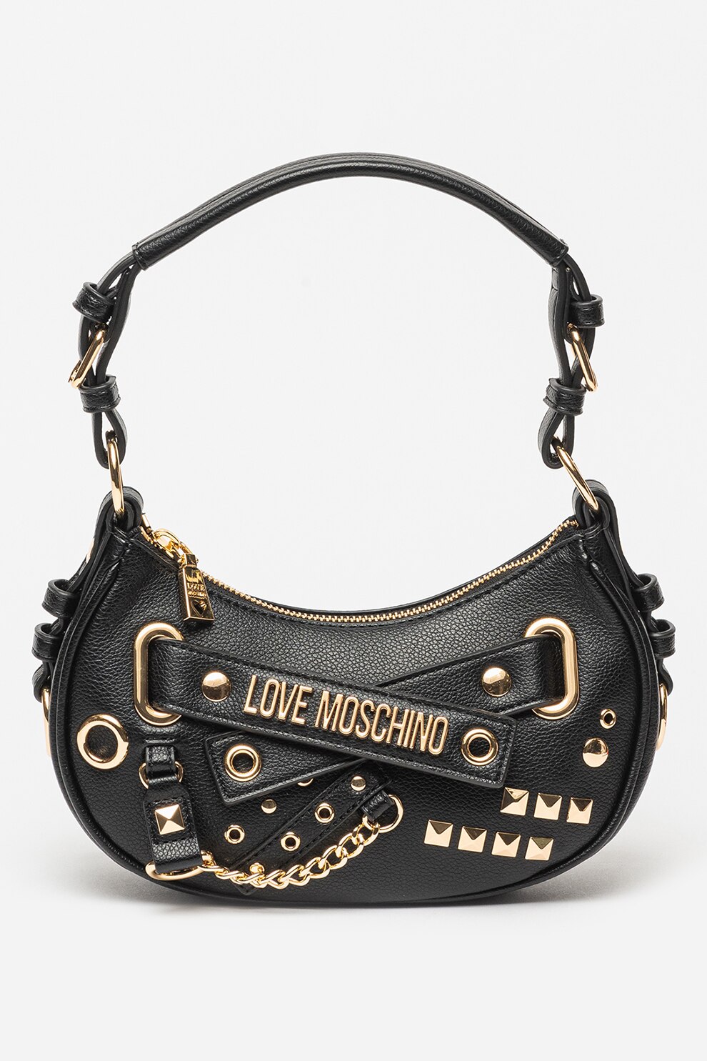 Love Moschino, Geanta din piele ecologica cu bareta de umar si ...