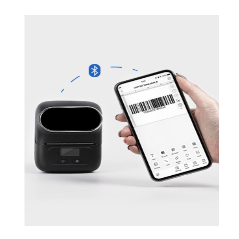 Mini Imprimanta Portabila, Etichetare Termica, M110, Bluetooth, 1x rola ...
