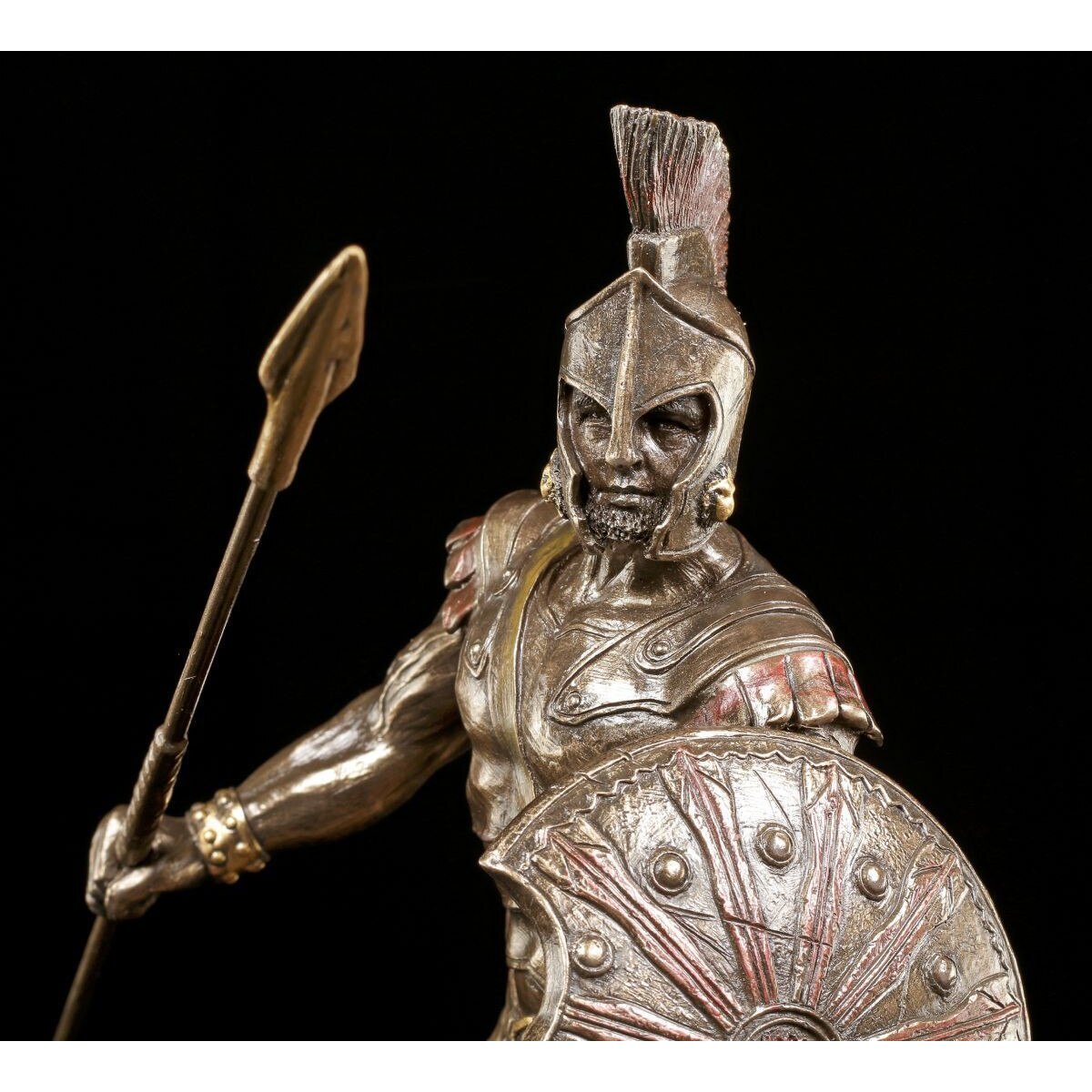 Statuie Decorativa lui Ahile Erou al Razboiului Troian, Rasina, Bronz ...