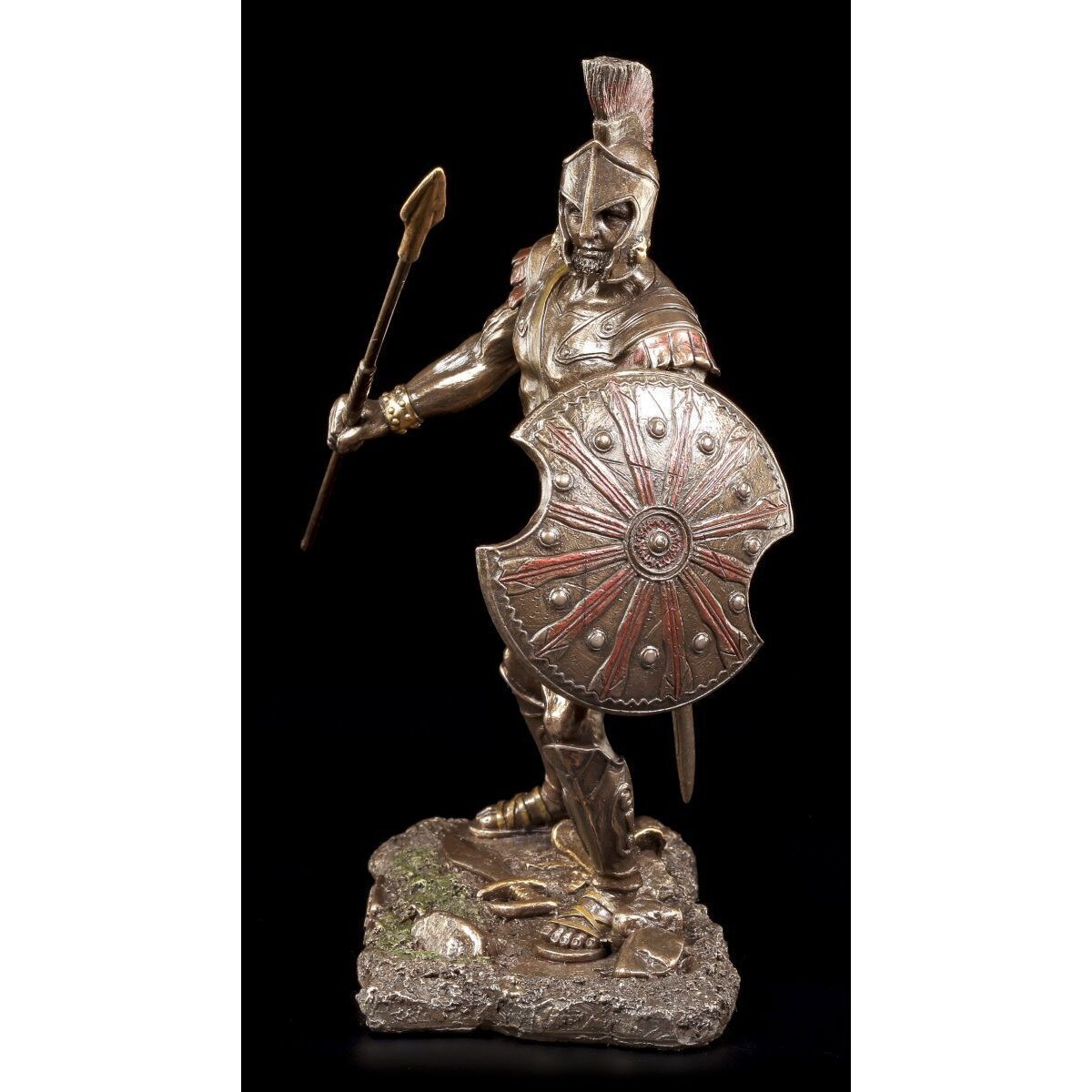 Statuie Decorativa lui Ahile Erou al Razboiului Troian, Rasina, Bronz ...