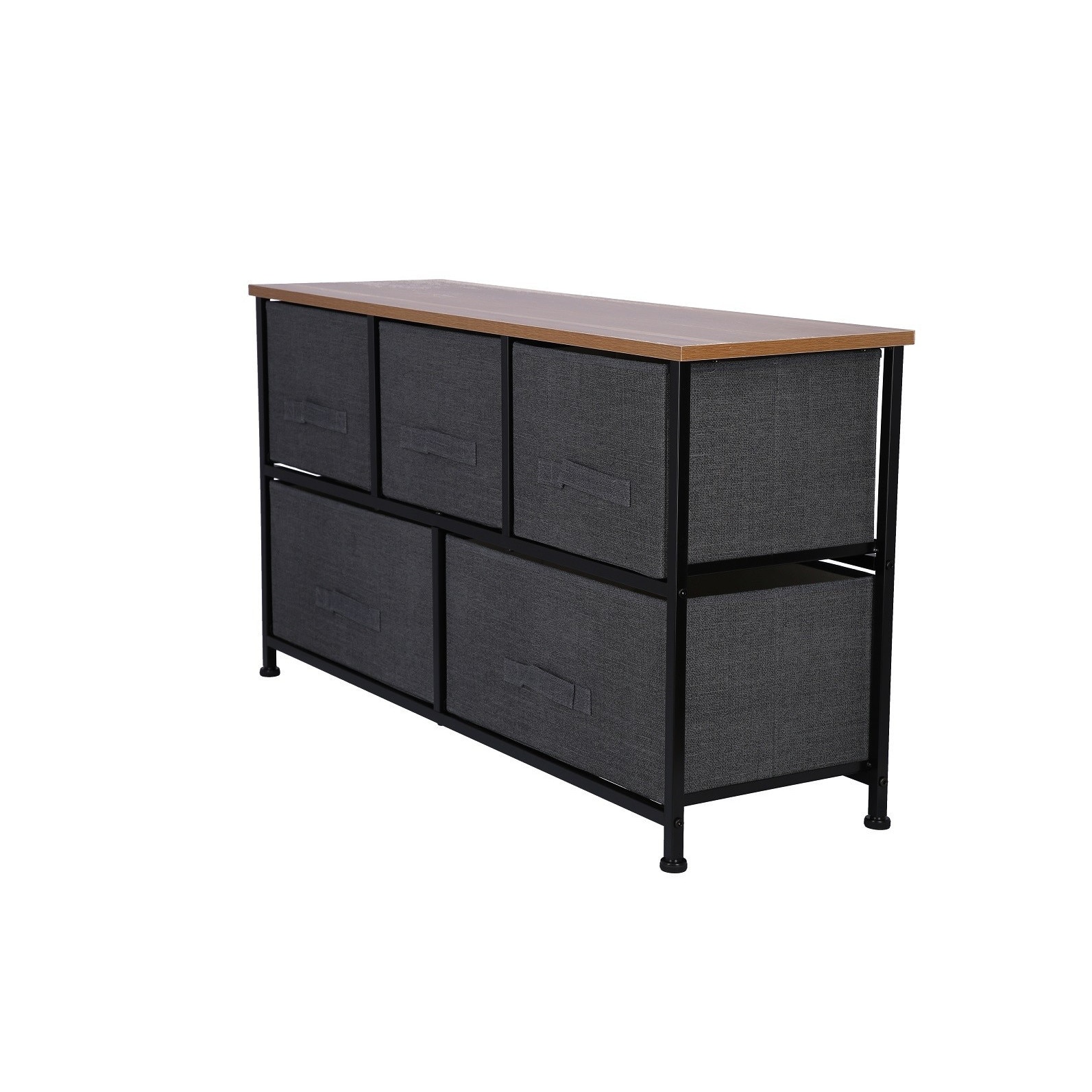 Comoda 5 Sertare, Gri, 100 X 29 X 55 Cm, Grunberg Tb71 - eMAG.ro