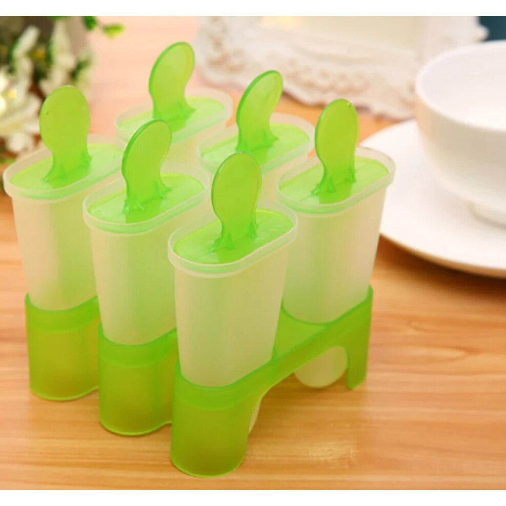 Set 6 forme inghetata, Zola®, 11x11.5x13 cm, verde - eMAG.ro