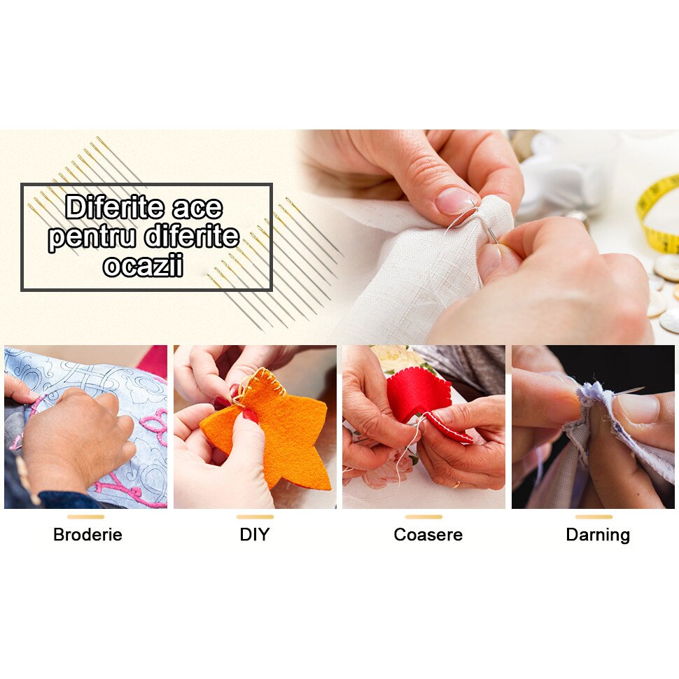 Set 45 crosetat, NUODWELL, Pentru coaserea manuala a mestesugurilor DIY ...