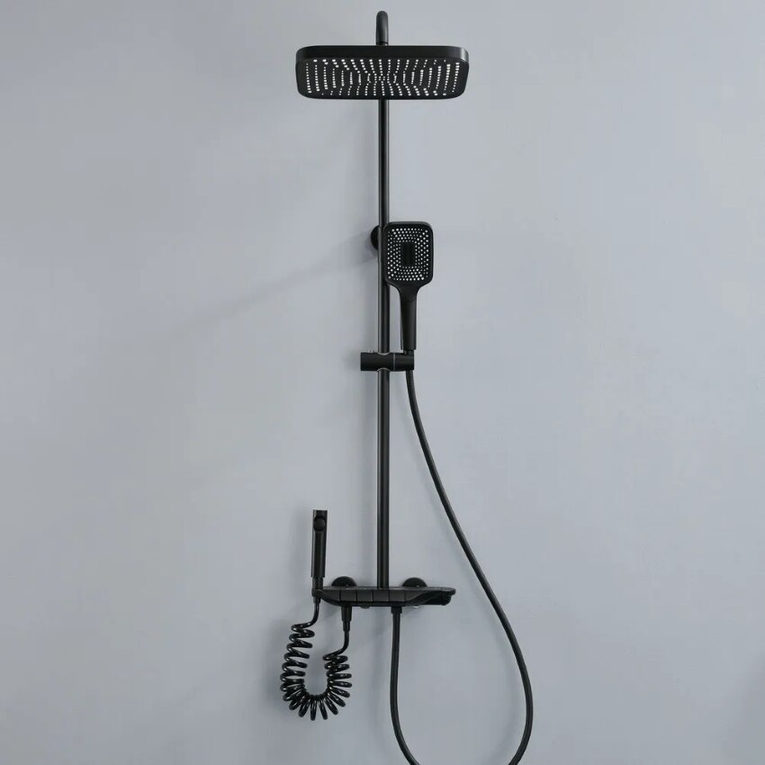 Coloana de dus piano style, Set dus baie cu suport culisant, dus fix ...