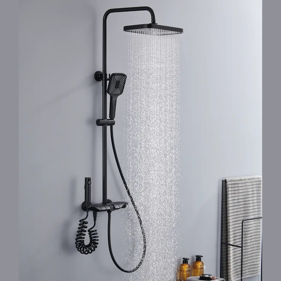Coloana de dus piano style, Set dus baie cu suport culisant, dus fix ...