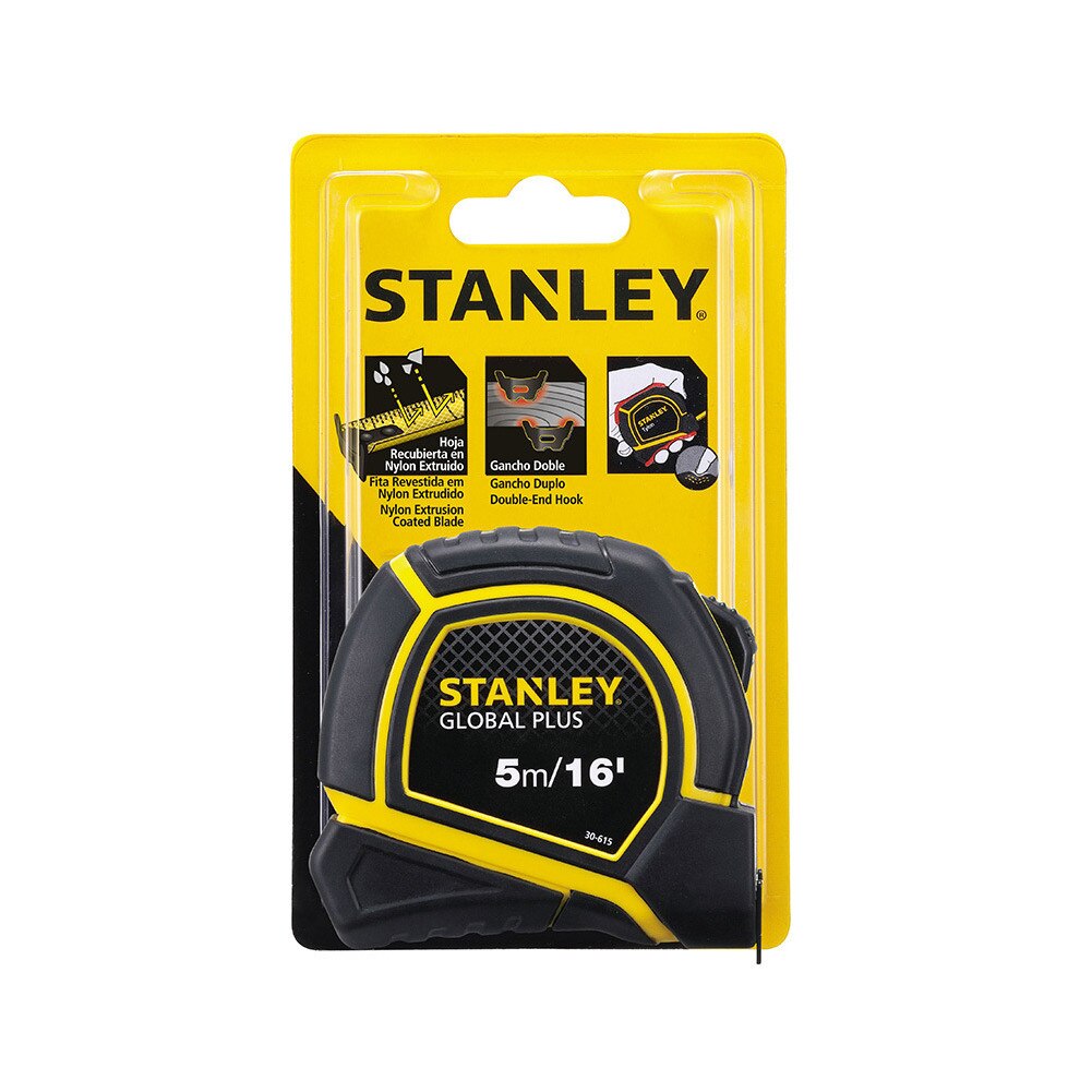 Ruleta de masurat, Otel, 5 m, Negru/Galben - eMAG.ro