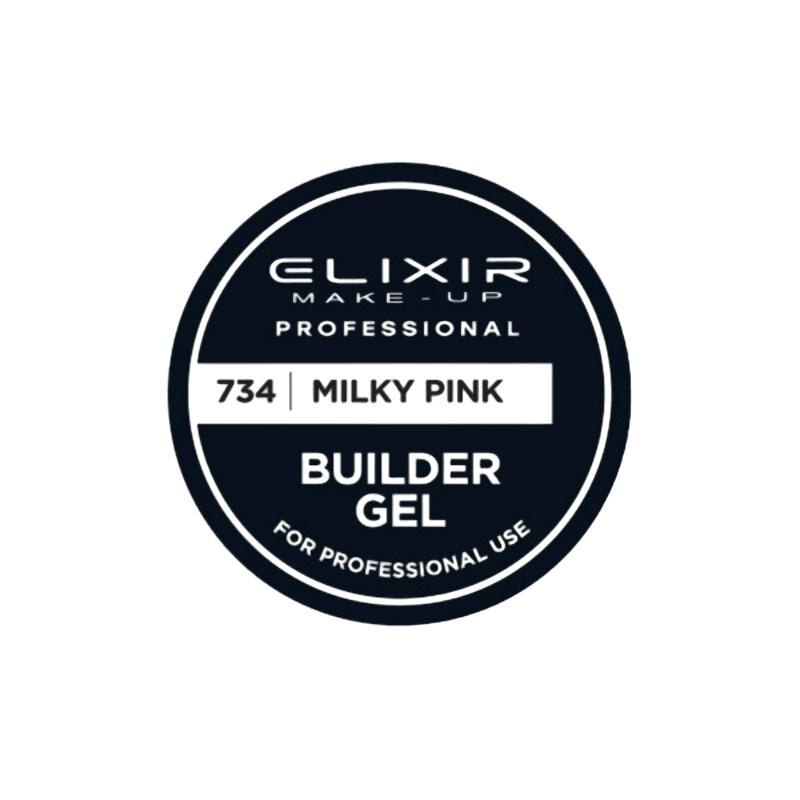 Gel de constructie Elixir Make Up, 734 Milky Pink, 30g - eMAG.ro