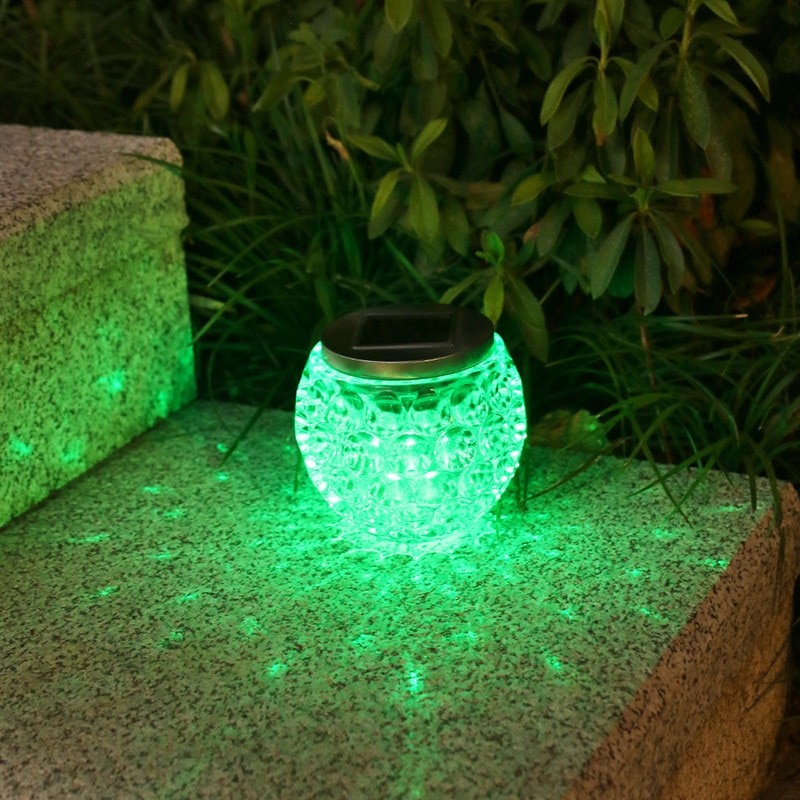 Lampa solara LED tip Glob cristal pentru gradina/trepte/terasa Flippy ...