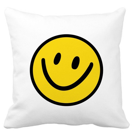 Декоративна калъфка за възглавница с квадратна подложка Smiley Face ...